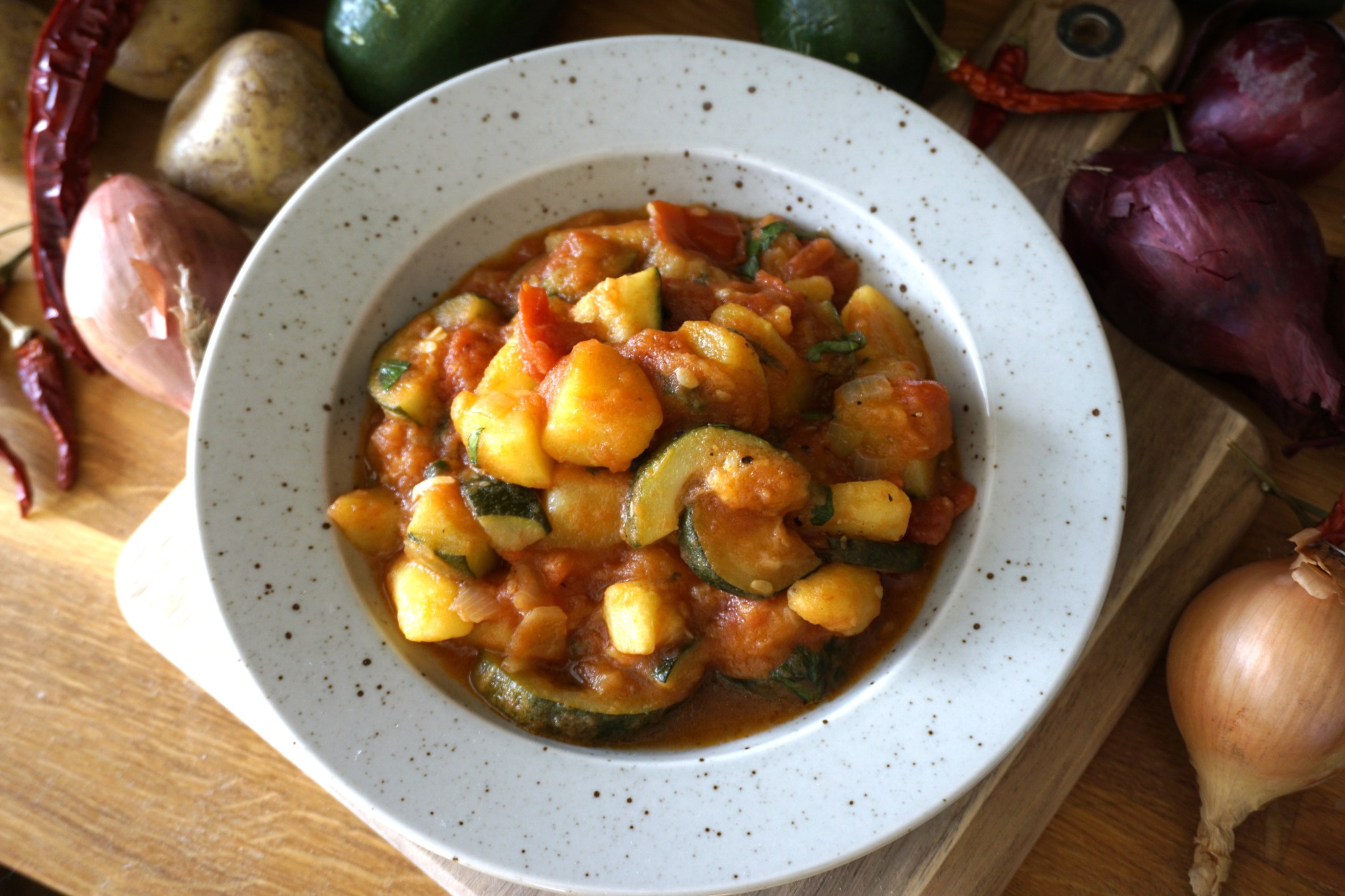 Stir-Fried Zucchini and Potatoes with Tomato Sauce – Gabi's Italian ...